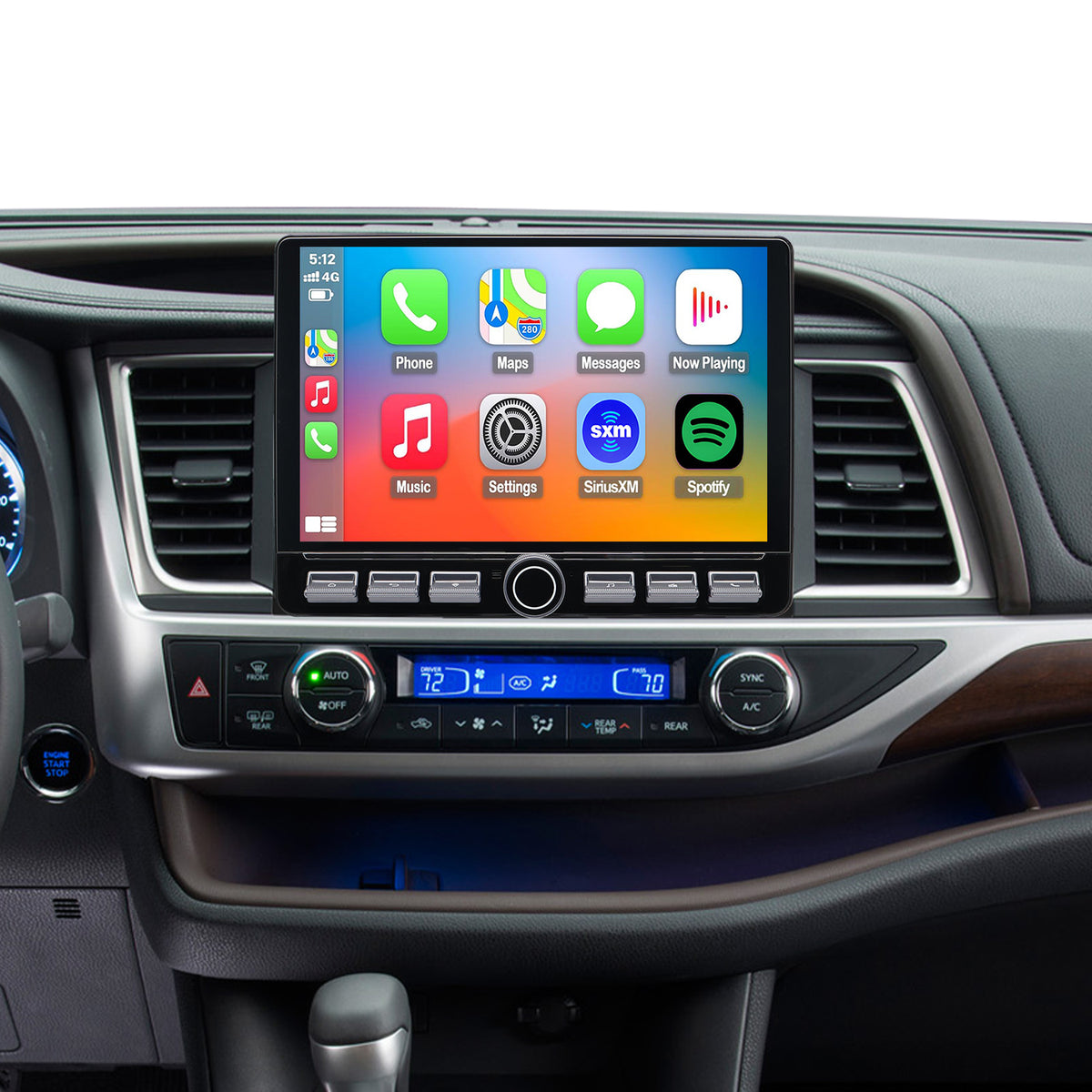Toyota Highlander radio 2014-2019 CarPlay 10.2" QLED 8-Core stereo ...