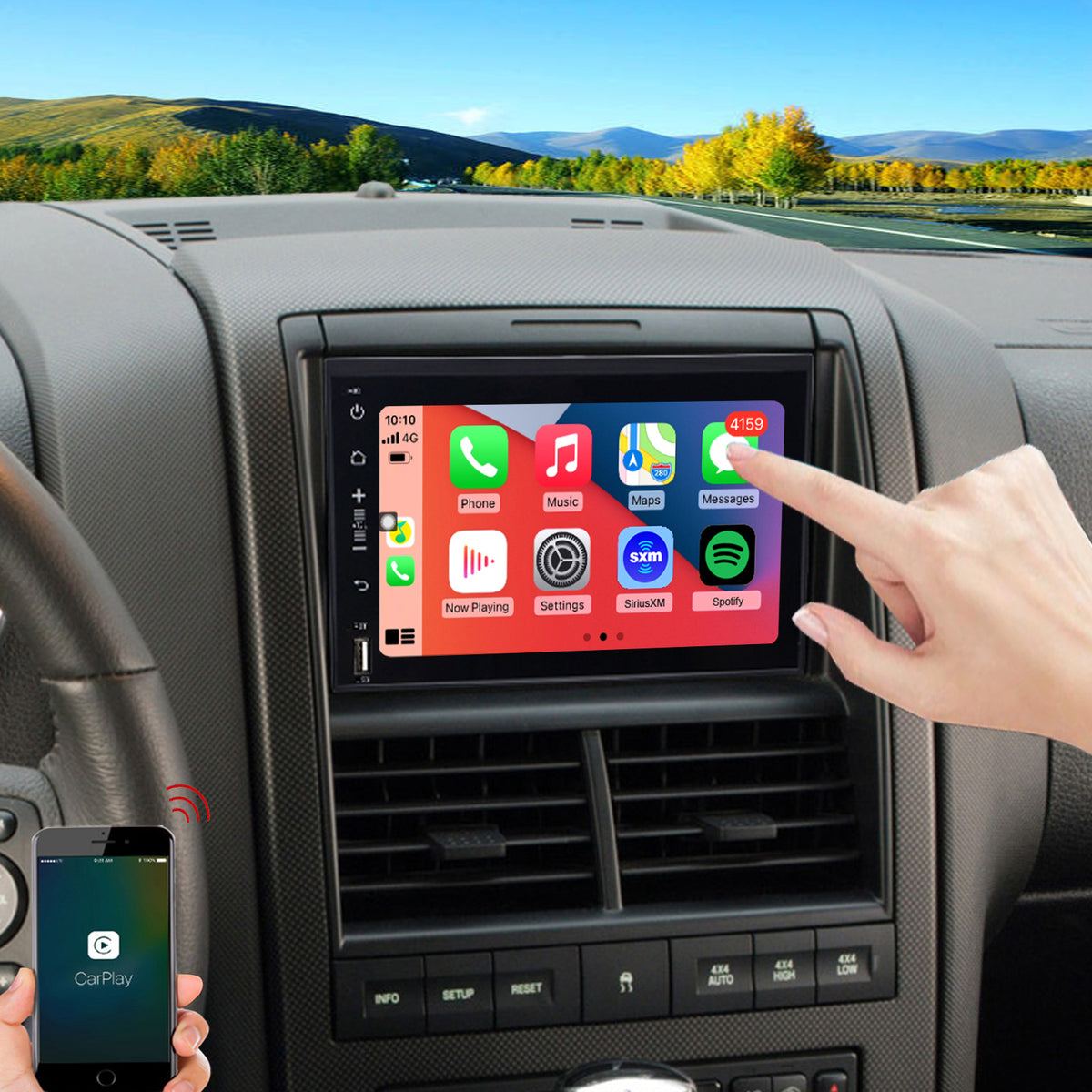 Ford Explorer Radio upgrade 2006-2010 CarPlay Stereo Screen Topdisplay ...