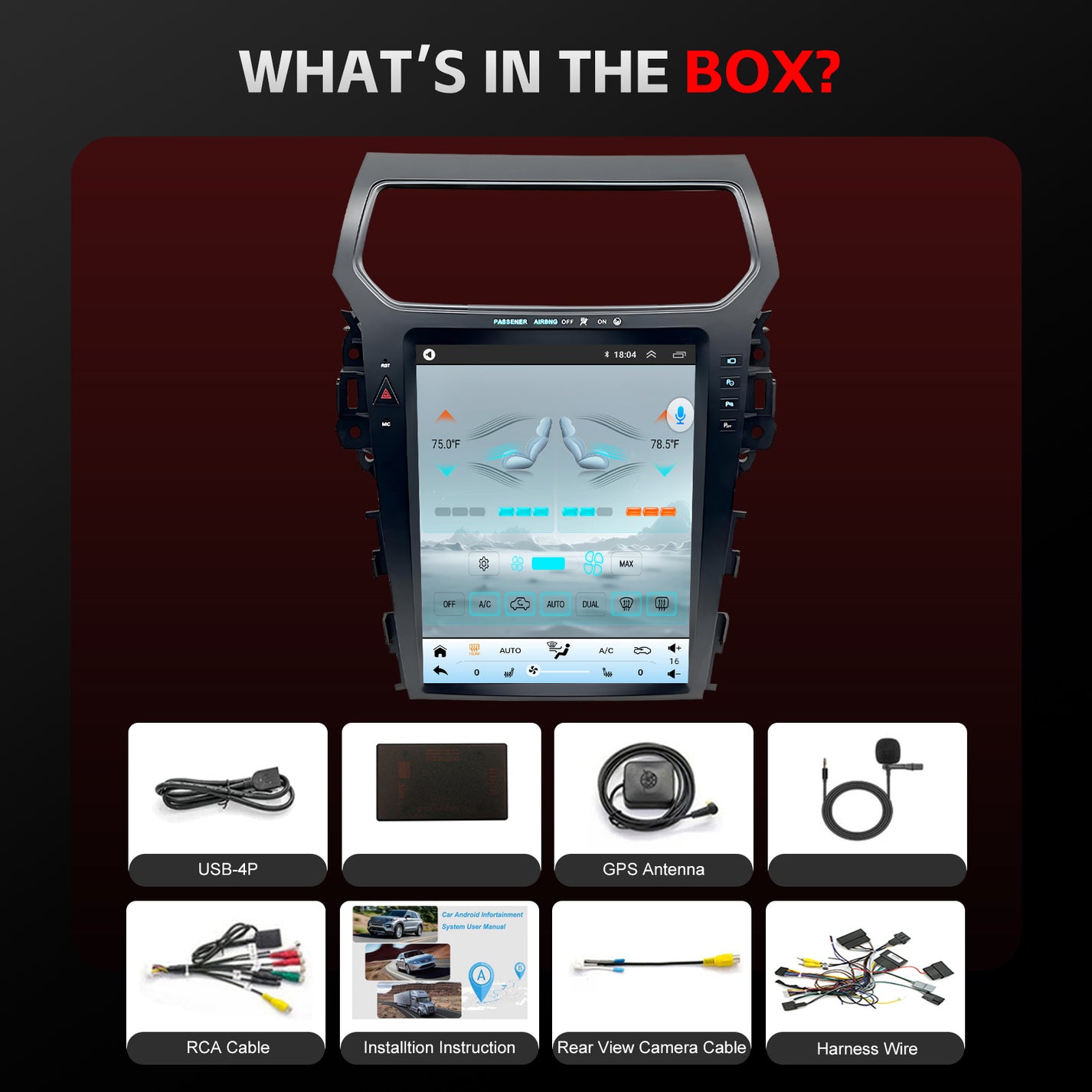 Ford Explorer Radio upgrade 2011-2019 CarPlay Stereo Screen-Topdisplay ...