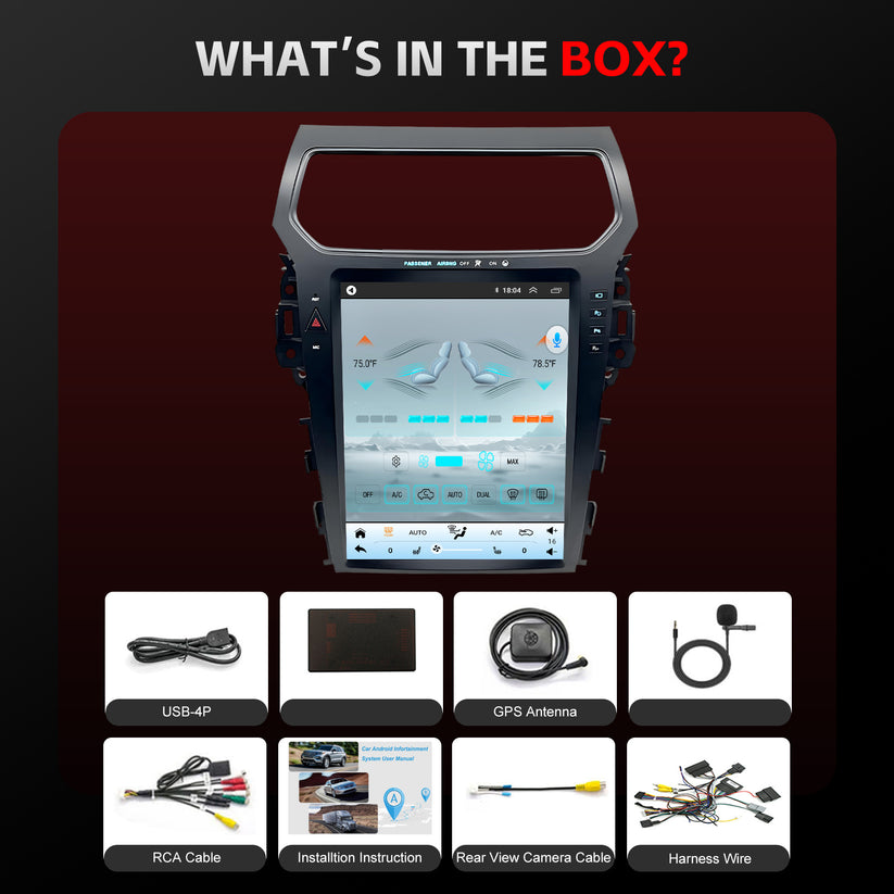 Ford Explorer Radio upgrade 2011-2019 CarPlay Stereo Screen-Topdisplay ...