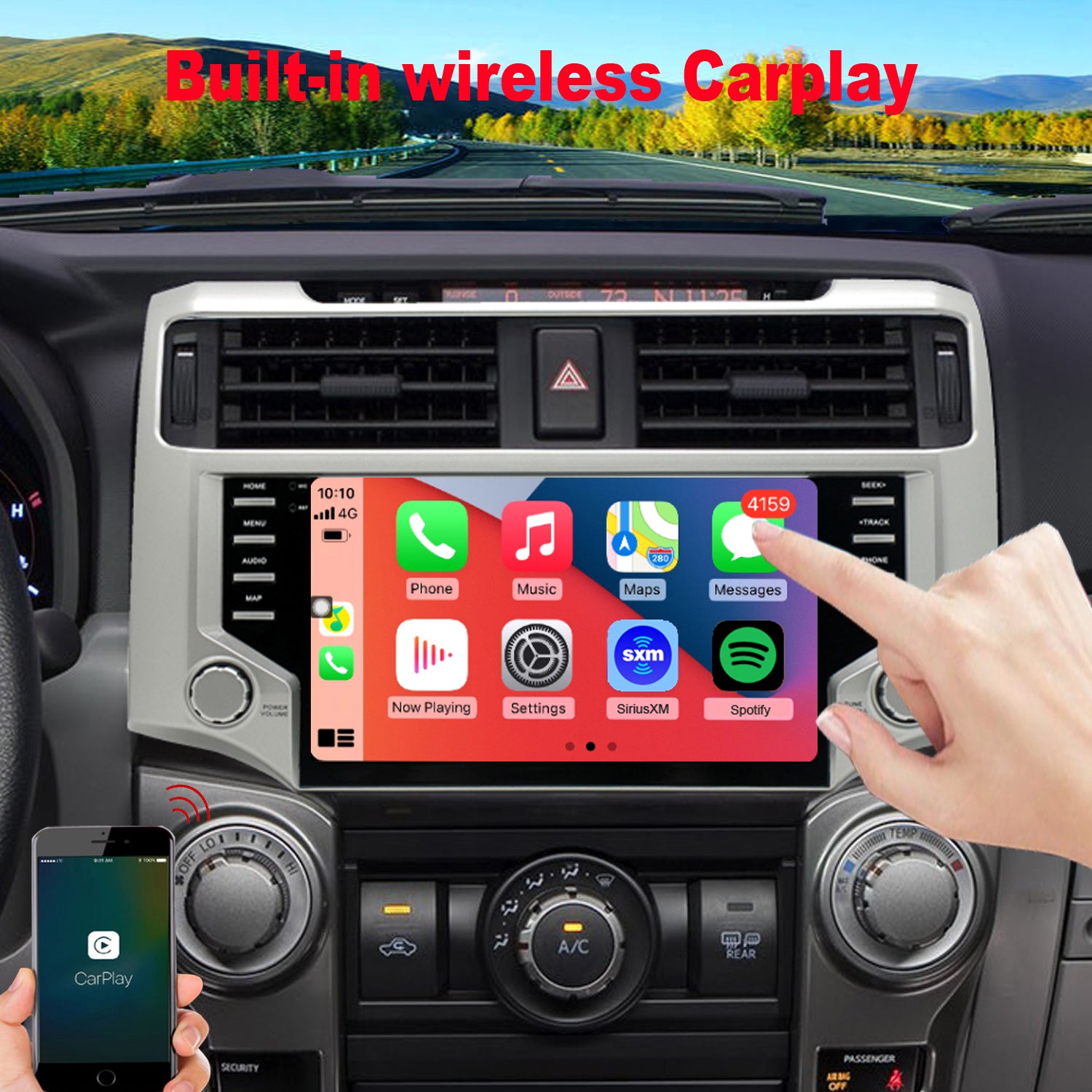 Toyota 4Runner radio 2011-2019 Upgrade CarPlay Screen- Topdisplay 2011 ...